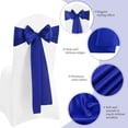 100 Pcs Royal Blue Satin Chair Sashes Bows For Wedding Banquet Event ...