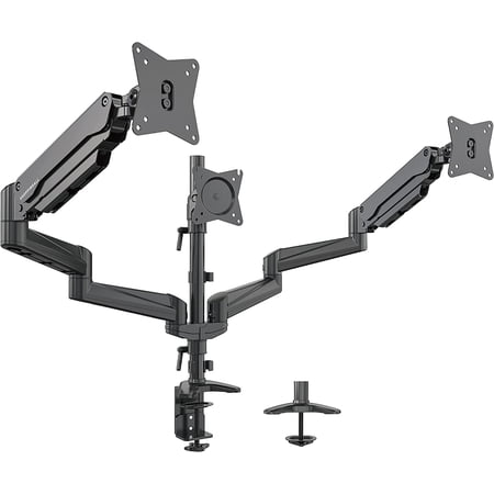 S Fully Adjustable Triple Gas Spring LCD Monitor Mount Stand with Swing ...
