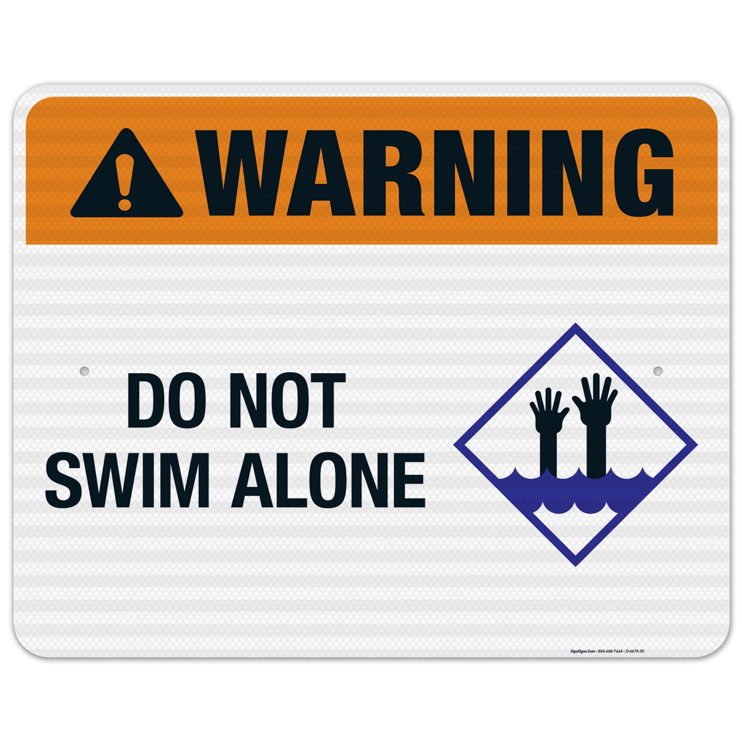 Do Not Swim Alone Sign, Pool Sign, - Walmart.com