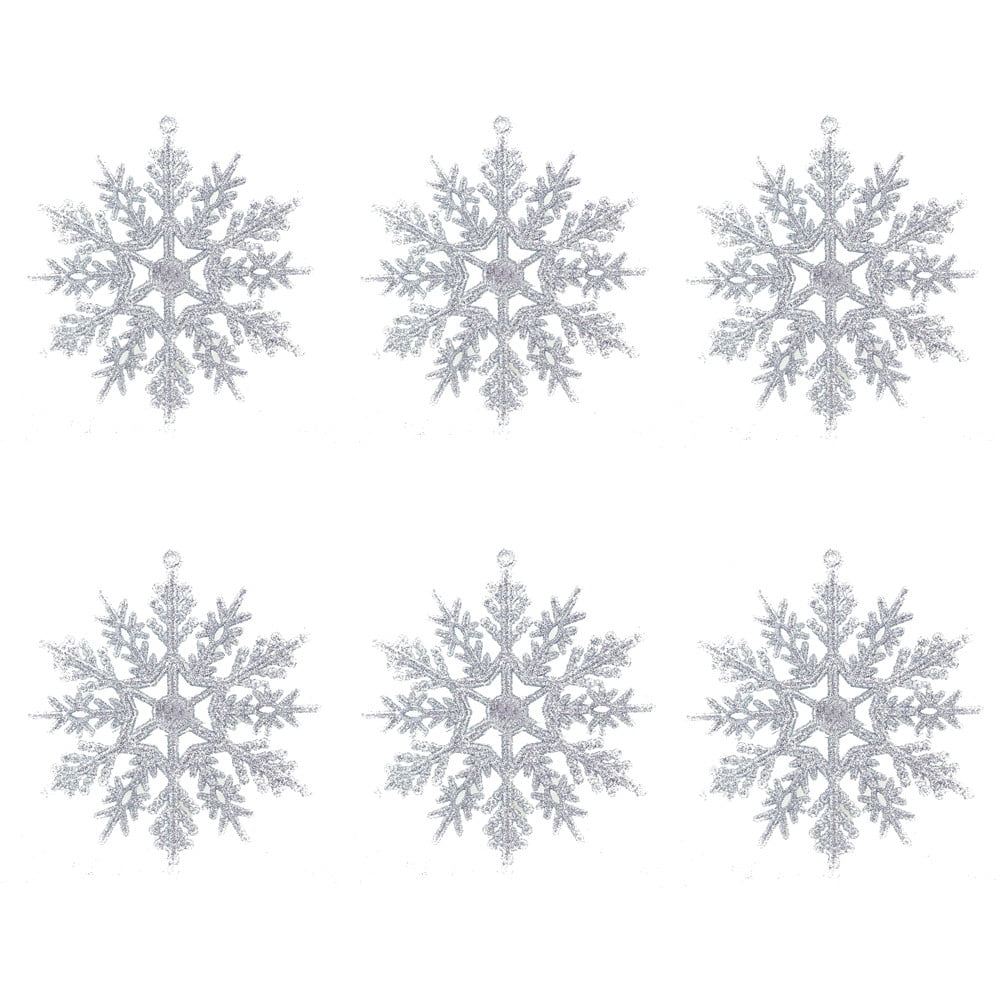Click here for Riforla 6pcs/Set Glitter Snowflake Christmas Ornam... prices