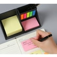 Bopika Sticky Note Holder with Multi-Color Self-Stick Notes Set for ...
