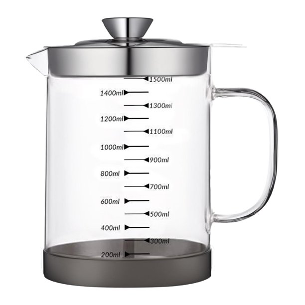 Oil Storage Can Glass Easy Grip Handle Scale Display Portable Oil ...