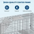 BouPower 24 Inch Collapsible Steel Humane Live Animal Cage Trap with ...