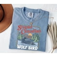 CLOTEX Comfort Colors Wolf Bird Shirt, Sarcastic Animal Graphic T-Shirt ...