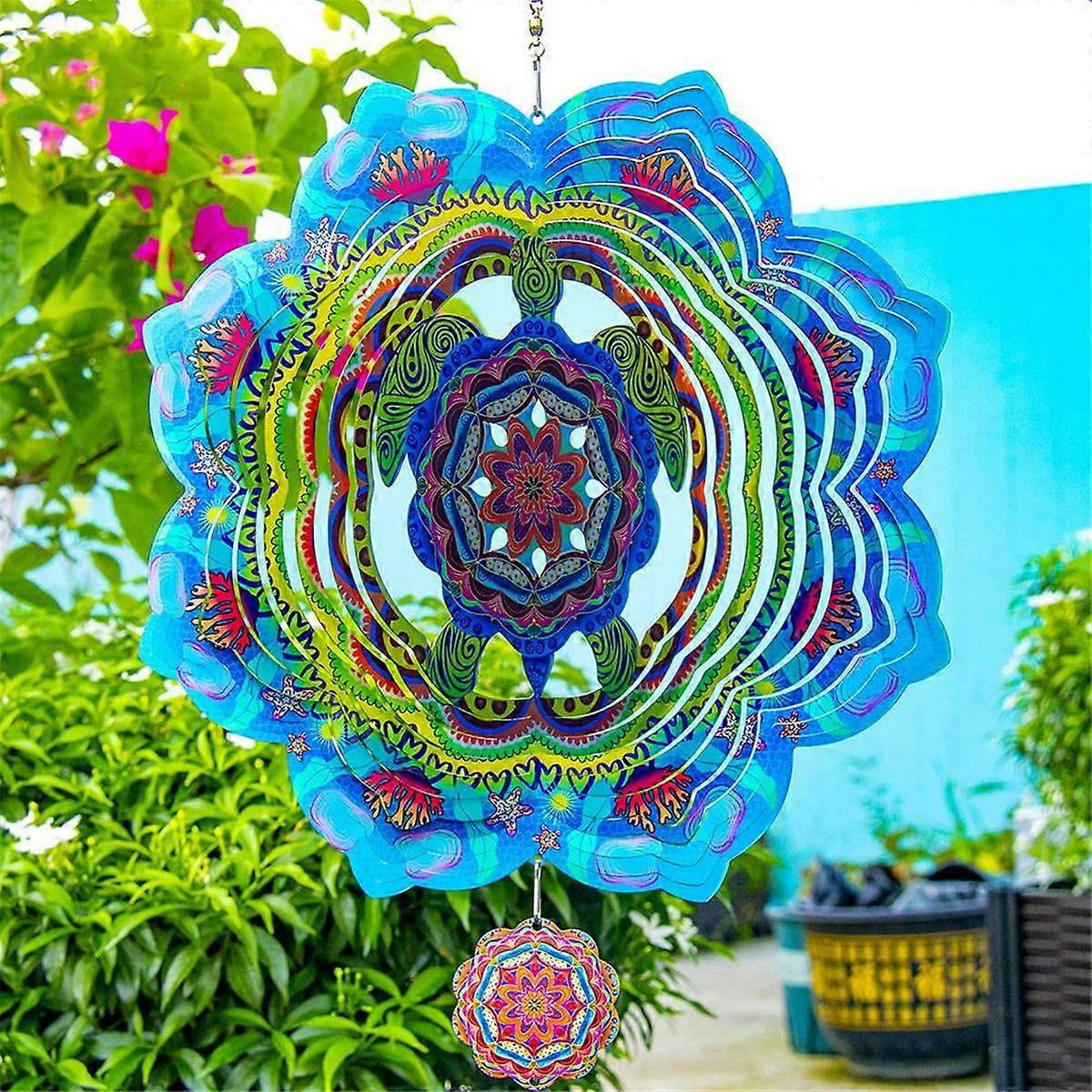12Inch Wind Spinners Outdoor,3D Stainless Steel Wind Spinner Garden ...