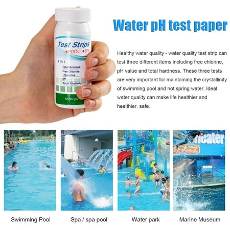 Peggybuy 50pcs/Bottle Swimming Pool Water Test PH Alkalinity Hardness ...