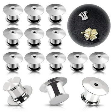 Milisten 50 Sets Pin Backs for Badges and Name Tags Black Rubber Alloy ...