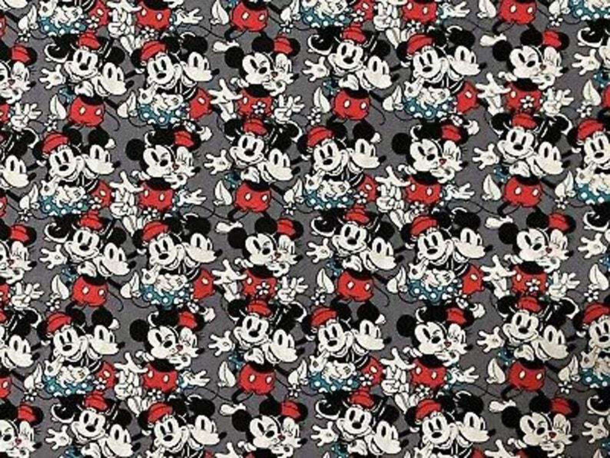 Disney Mickey Mouse “Vintage Love” Cotton Fabric - Walmart.com