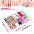 DESIGNICE 8000Pcs 3D Nail Charms and Nail Gems,Cute Nail Rhinestones ...