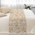 Bed Runner for Cal King Size Bed, Farmhouse Orange 3 Pcs Bedding Runner ...