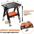 Pony Portable Folding Work Table, 2-in-1 as Sawhorse & Workbench, Load ...