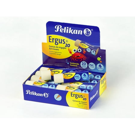 Pelikan Ergus 20 Art Eraser, White, 20 Each in Display Pack, 1 Display ...