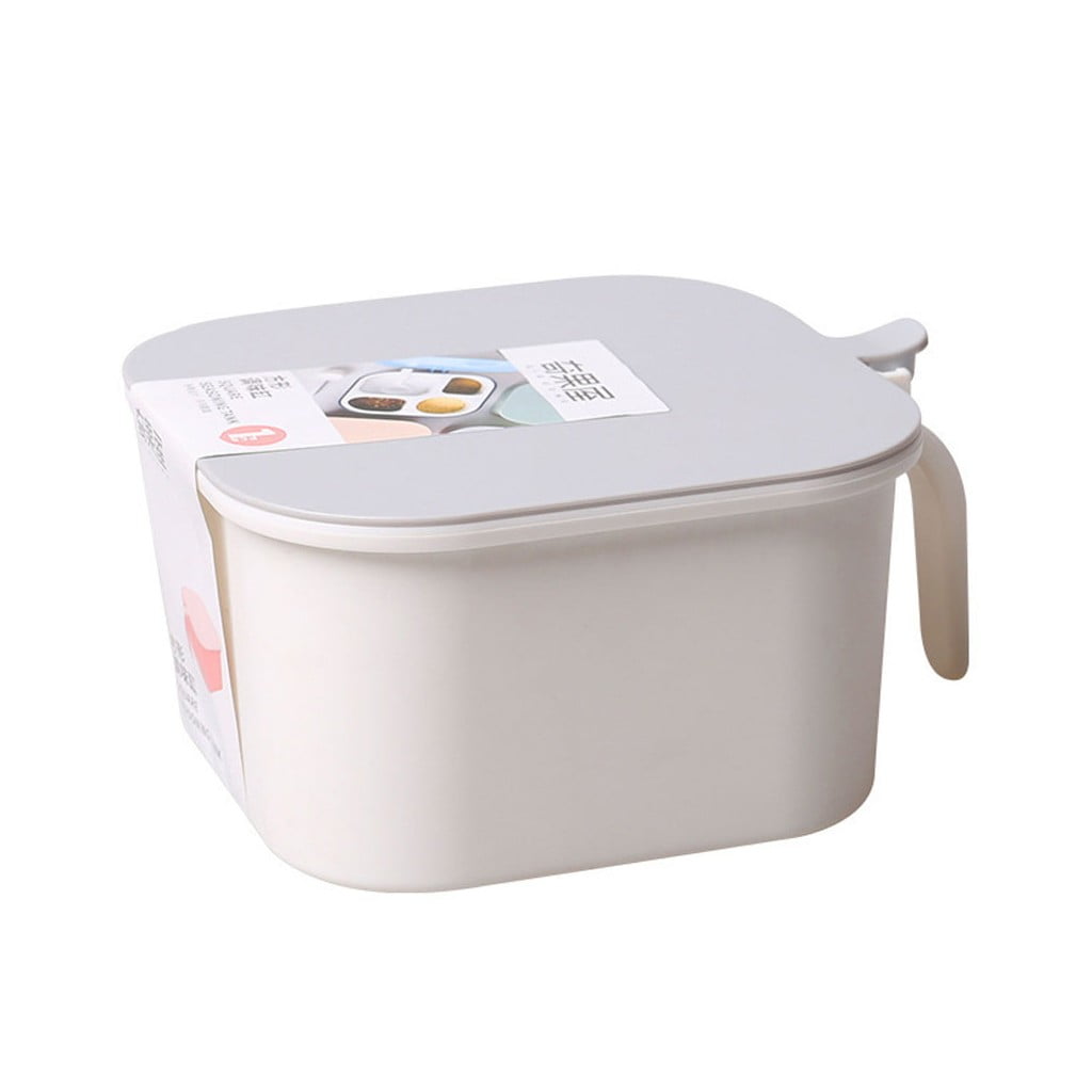 Vikakiooze 2022 Spice Pots Four Compartment Condiment Multi-Grid Spice ...