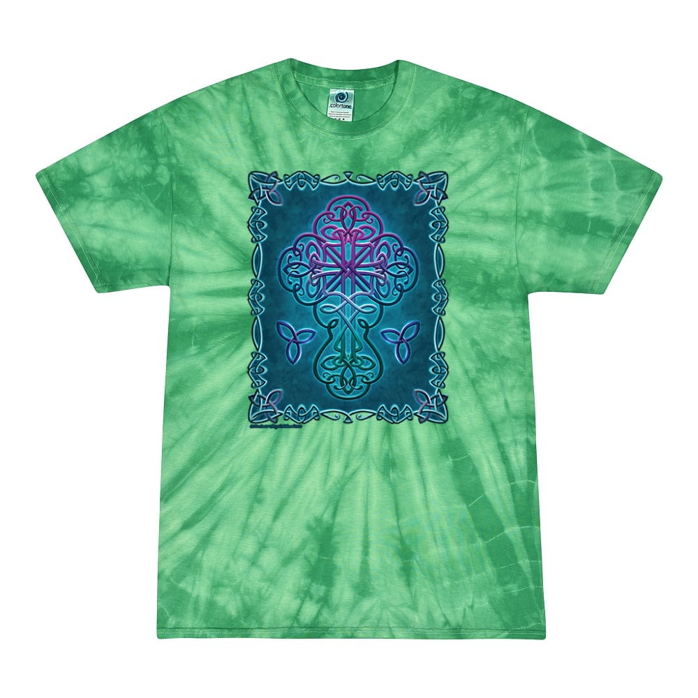 Wild Bobby, Neon Celtic Cross, Inspirational/Christian, Tie-Dye Tees ...