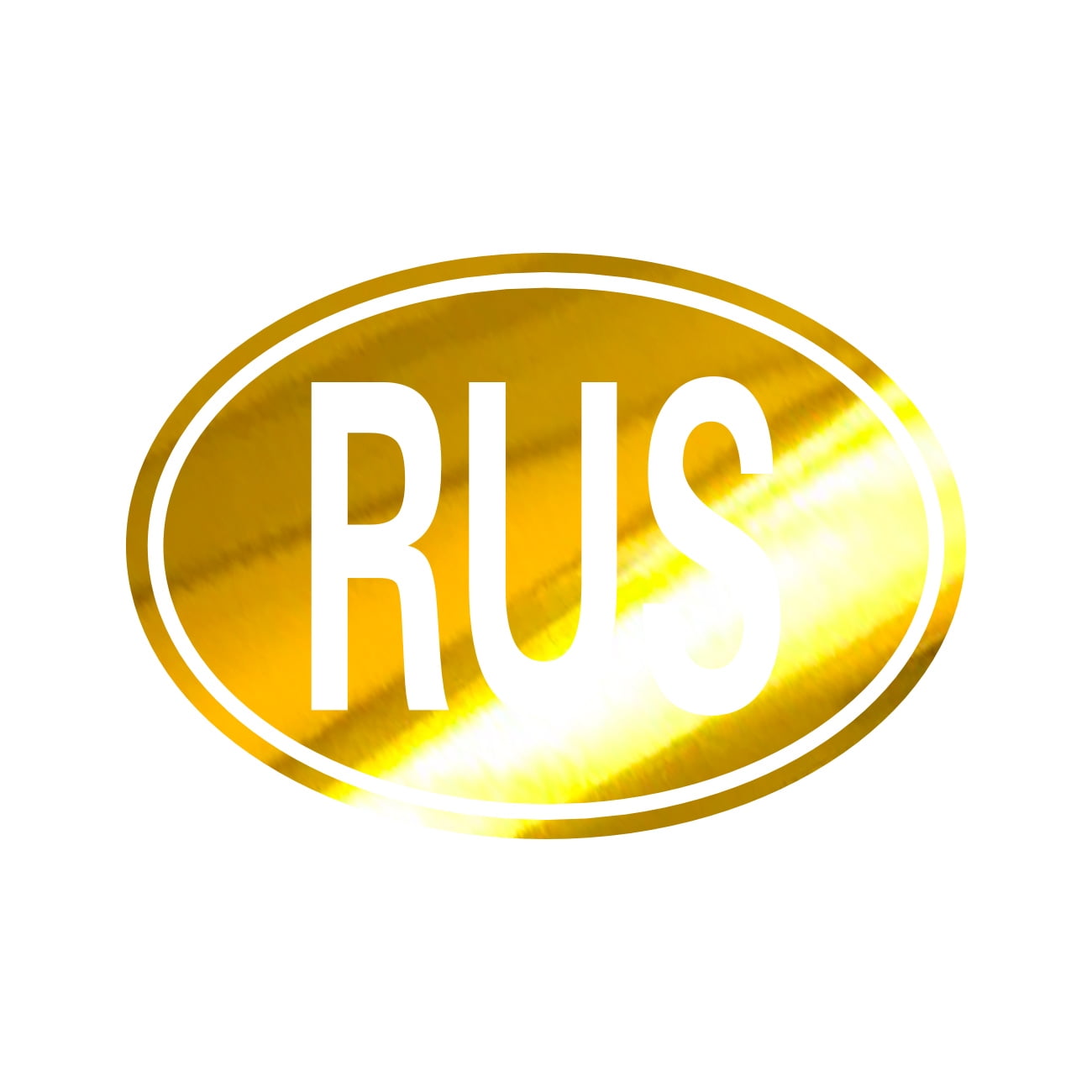 Russia Oval Sticker Decal Die Cut - Self Adhesive Vinyl - Weatherproof ...