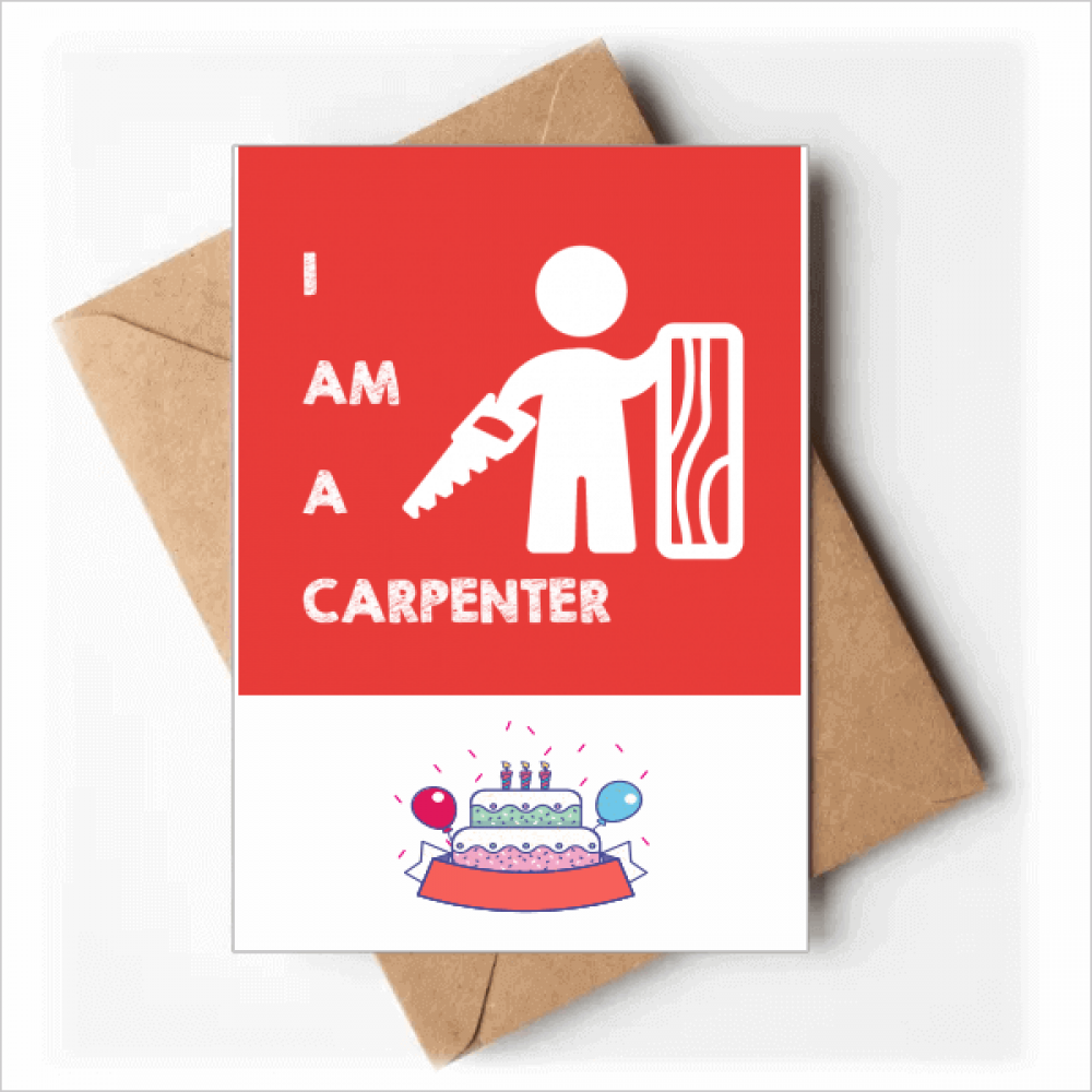 Sawboard Carpenter Job Art Deco Fashion Happy Birthday Greeting Cards ...