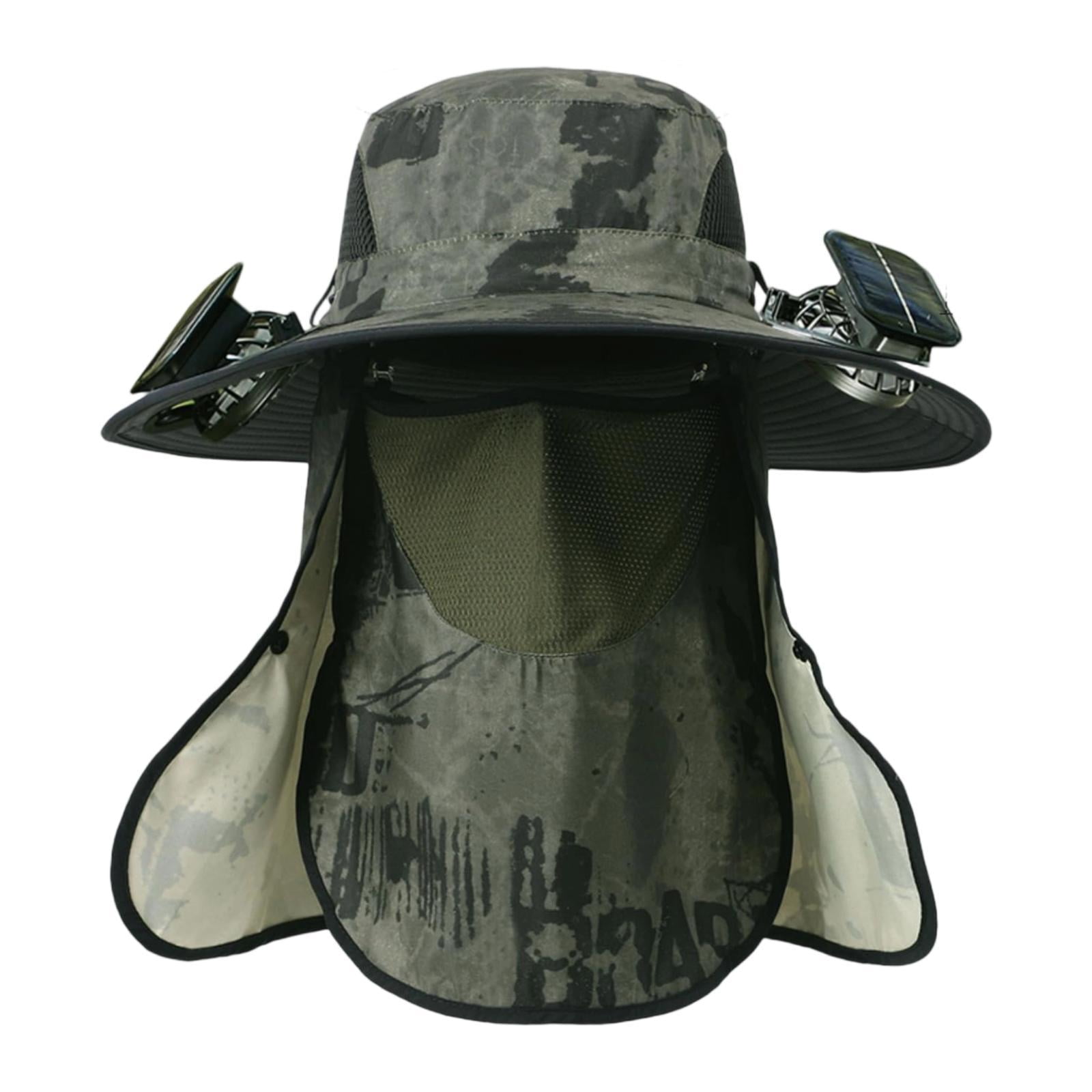 Sombrero con ventilador solar, sombrero de pesca, impermeable, para jardinería, recargable, de ...