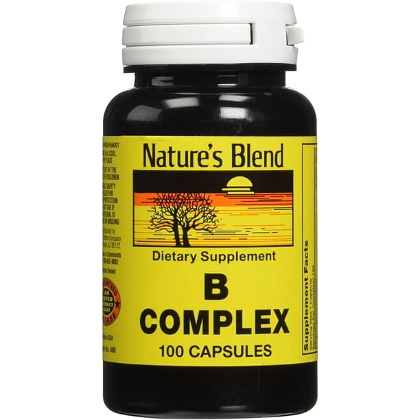 Nature's Blend B Complex Capsules 100 Ct | Energy Vitamins for Women ...