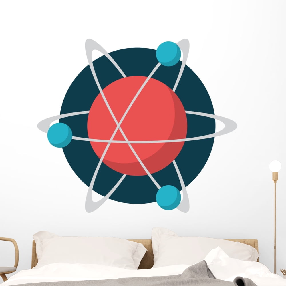 Atom Wall Mural Decal Sticker, Wallmonkeys Peel & Stick Vinyl Graphic ...