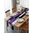 Burlap Table Runner 70 Inches Long, Vintage Colorful Color Block Non ...