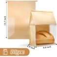 50PCS Bread Bags for Homemade Bread 13.7×9.8×4.9inch Paper Breads Bag ...