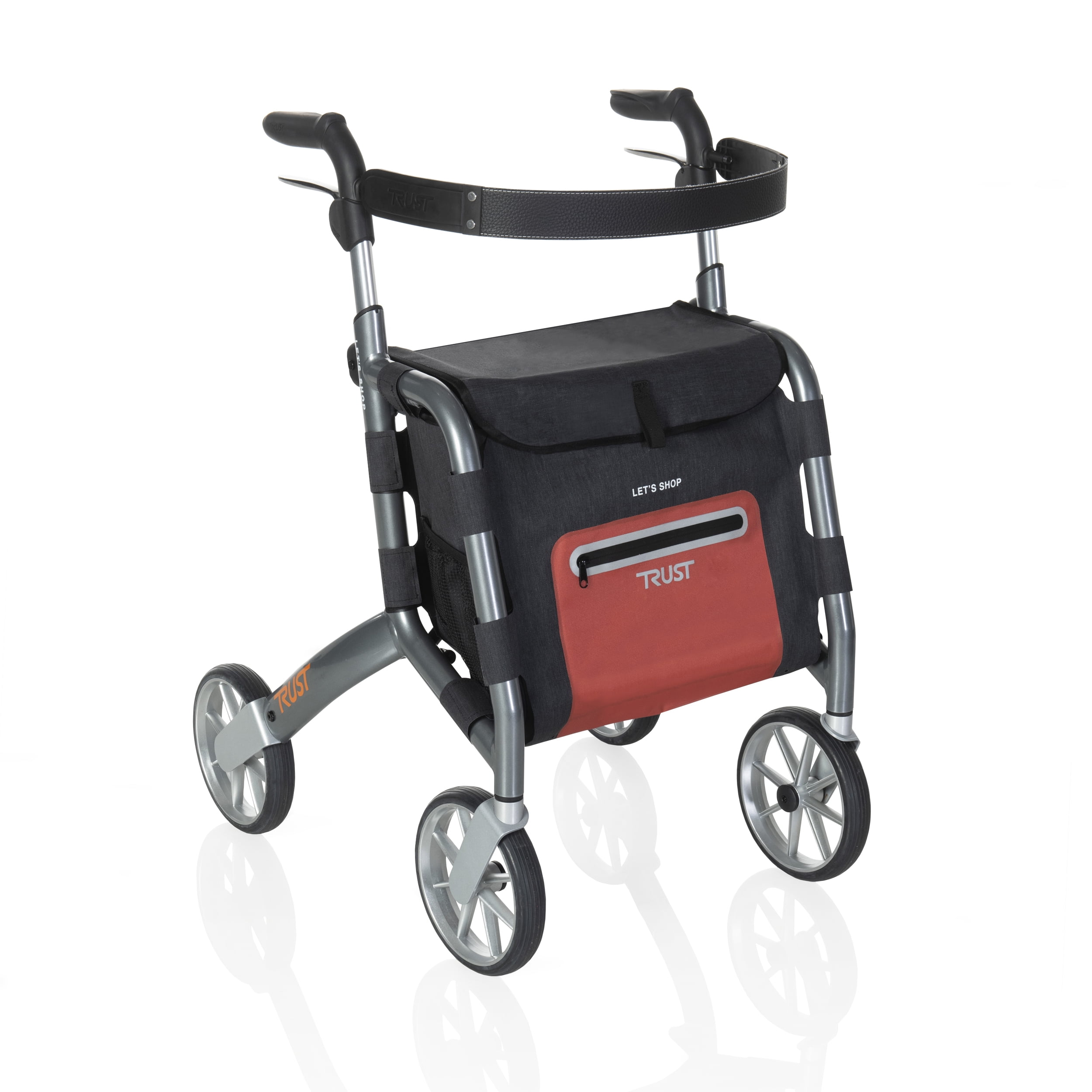 Stander Let’s Shop Rollator, Lightweight Four Wheel Euro Style Shopping ...