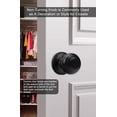 12 Pieces Matte Black Dummy Door Knobs, Inactive Half Dummy Door Knob ...