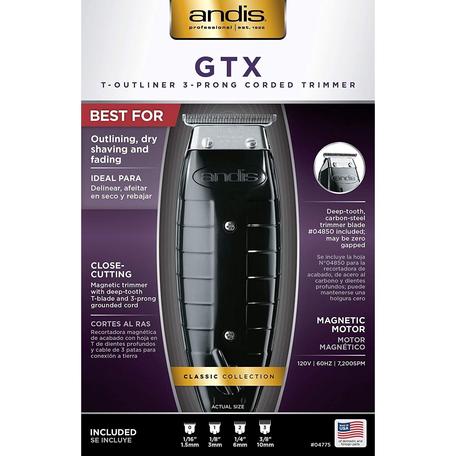 Andis GTX T-Outliner 3 Prong Corded Trimmer - Walmart.com