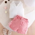 Baby Toddlers Girls Summer Set Sleeveless Top and Denim Shorts Back to ...
