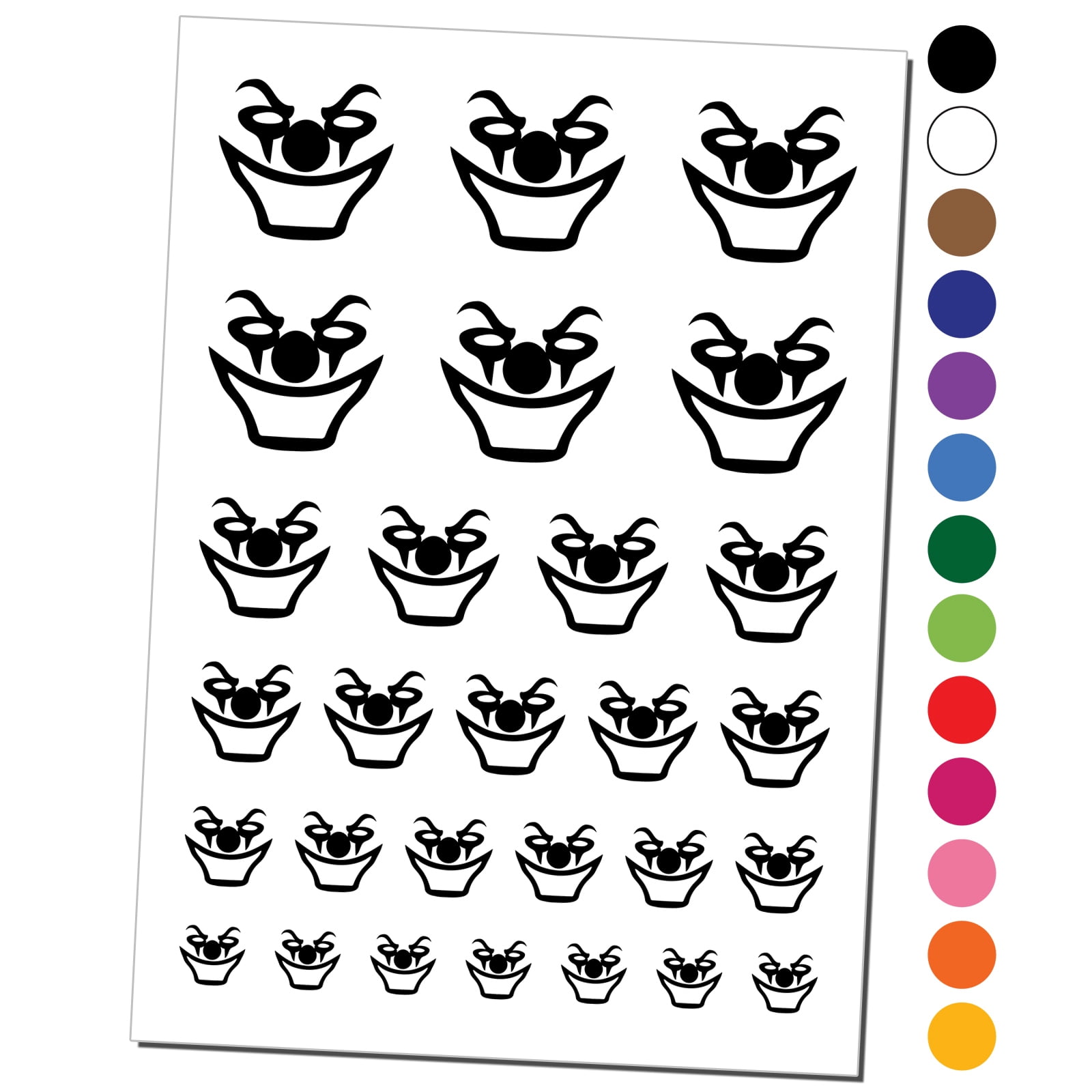 Scary Clown Faces Tattoos