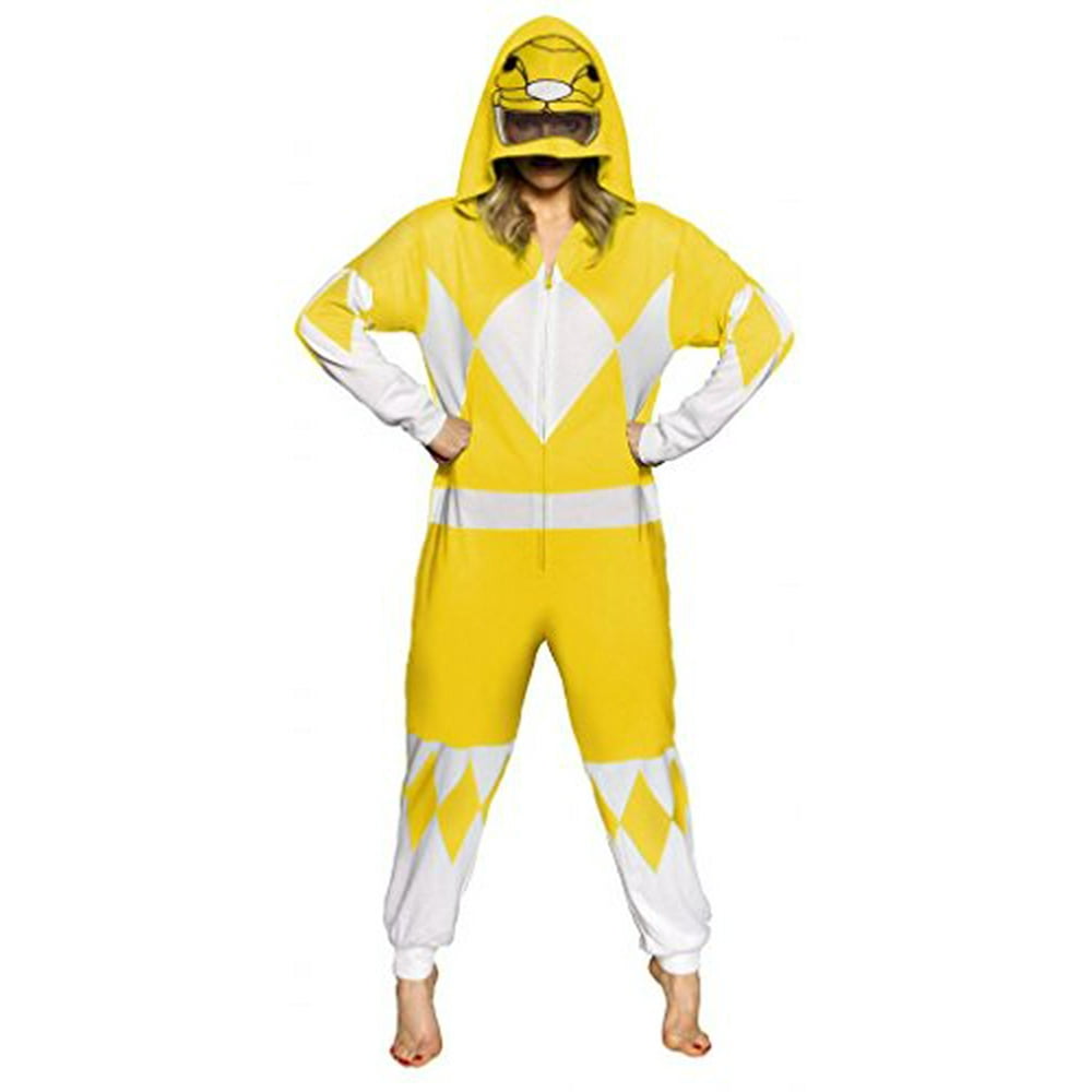 Onesie - Mighty Morphin Power Rangers Yellow Ranger Pajama - Walmart ...