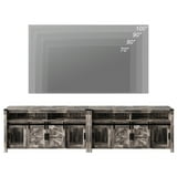 WAMPAT 118" TV Stands for 100+ Inch TV, 2-in-1 Farmhouse Entertainment ...