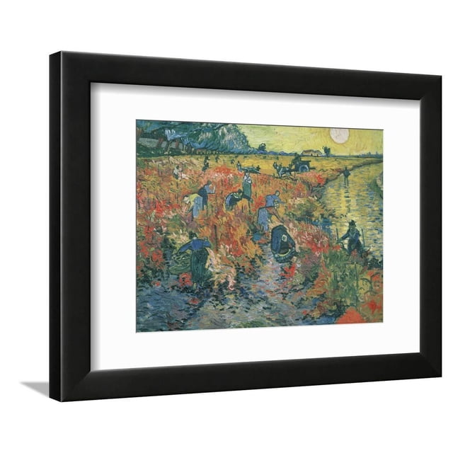 Red Vineyards at Arles, 1888 Framed Print Wall Art by Vincent van Gogh ...