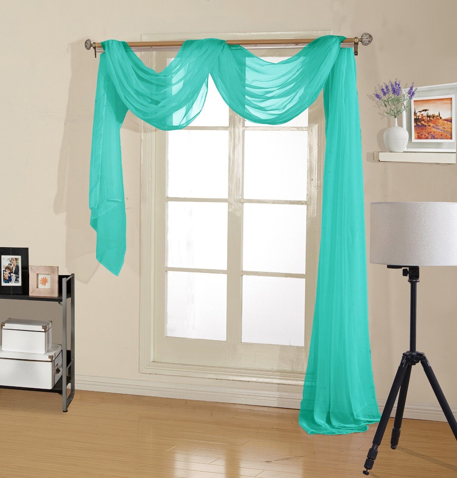 Sheer Voile Scarf Valance for Home Window & Event Design - Walmart.com