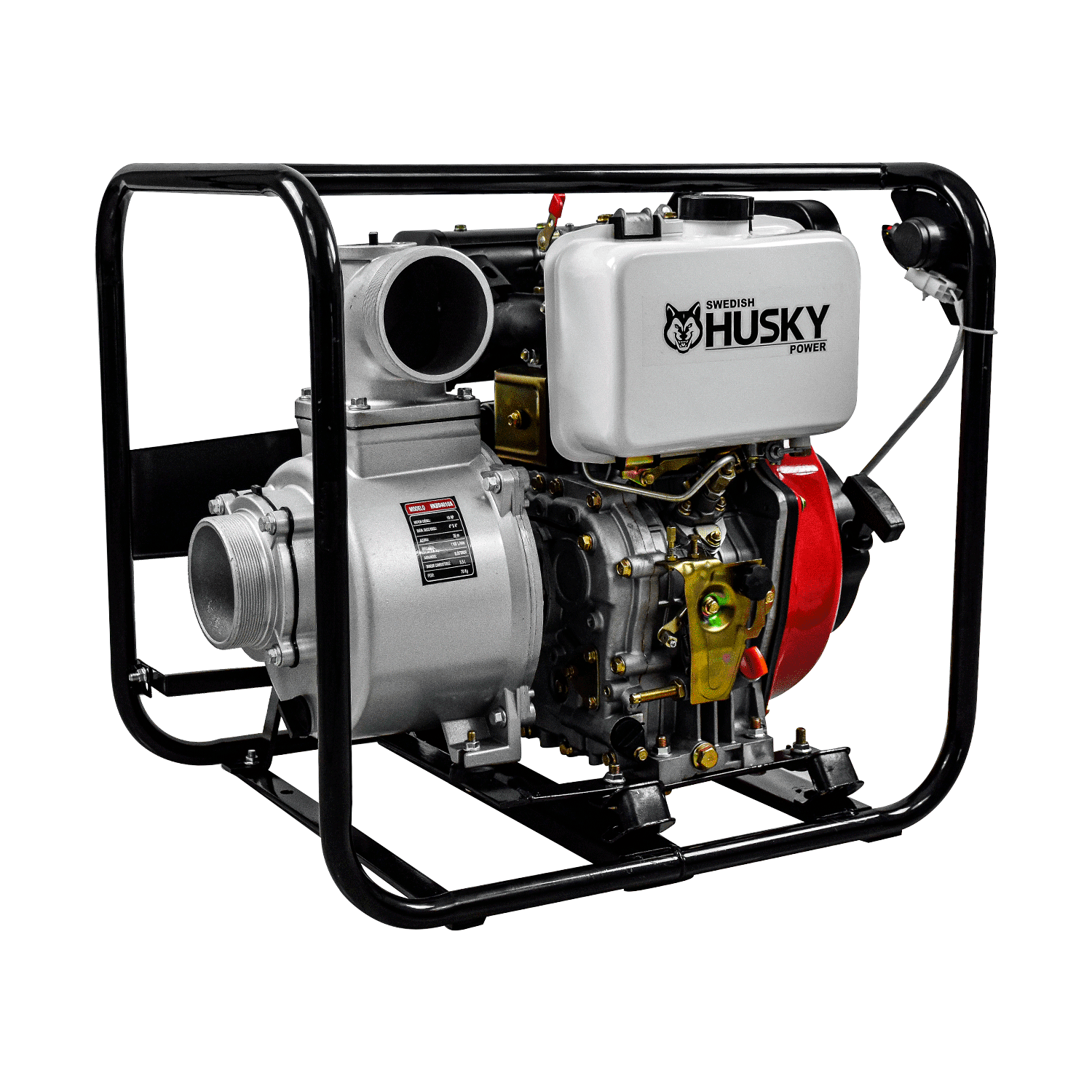 Bomba De Agua Agrícola SWEDISH HUSKY POWER Autocebante Diésel 10 Hp 4x4 Eléctrico 4 Tiempos ...