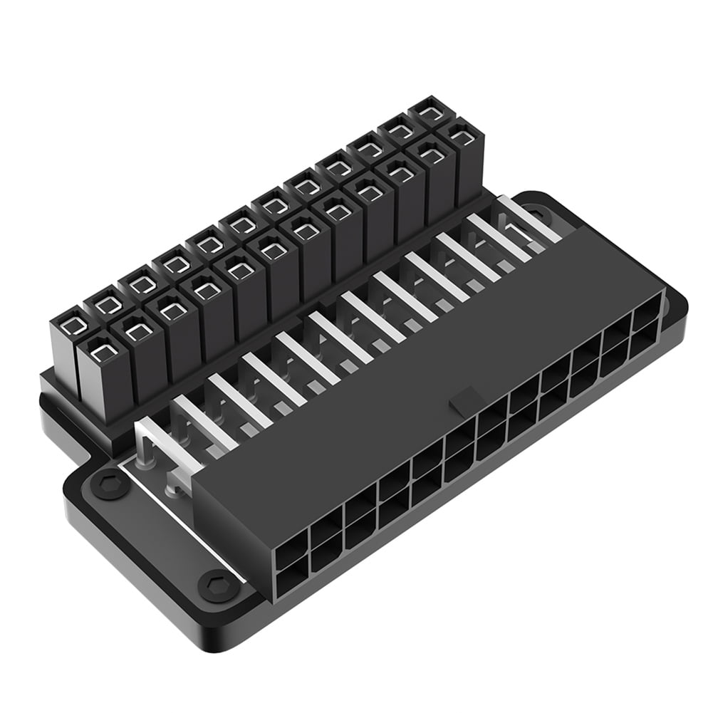 Adaptador Conector ATX 24 Pines A Corriente en Ángulo 90 Grados ...