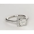 Cluster Halo Wedding Ring, Vintage Art Deco Engagement Ring, 1.4 Ct ...