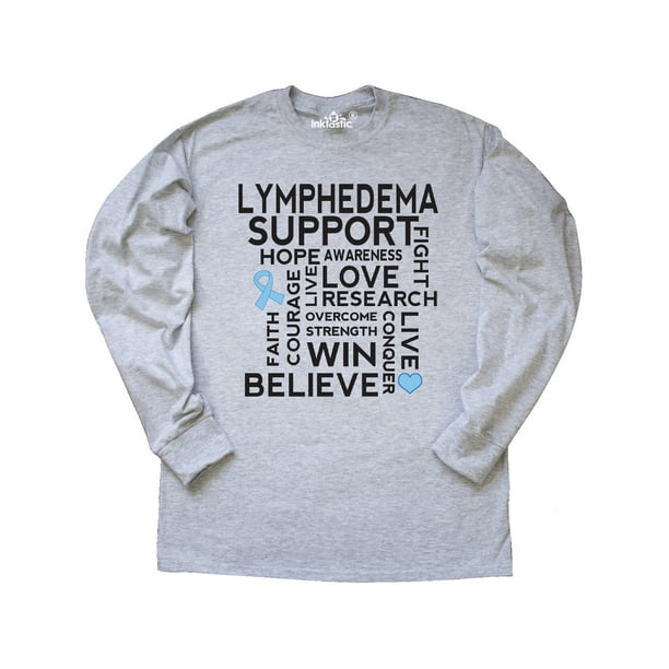 INKtastic - Lymphedema Awareness Month Ribbon Long Sleeve T-Shirt ... INKtastic - Lymphedema Awareness Month Ribbon Long Sleeve T-Shirt ...