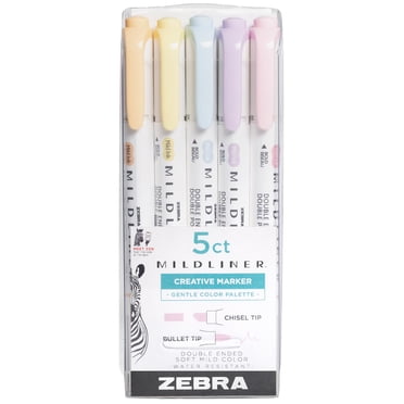 Zebra Pen Metallic Brush Pen, Medium Point, Pigment Ink, Assorted ...
