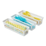 Mainstays Set of 3 Drawer Storage Narrow Utility Baskets, 10.3" x 3.1 ...