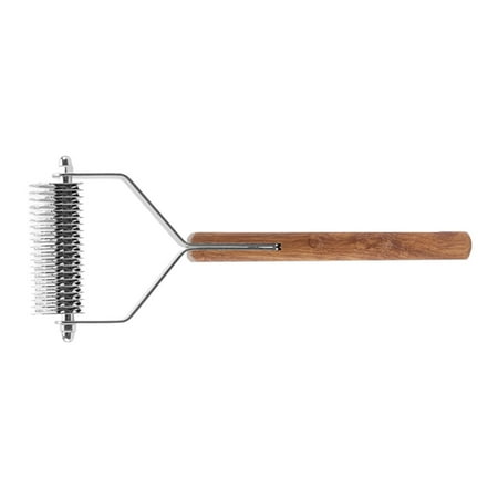 Dog Rake Comb, Deshedding Stainless Steel Dogs Grooming Rake Double ...