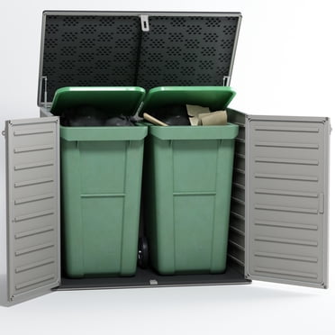 Homall Large 260 Gallon Outdoor Storage Deck Box, HDPE Plastic, Dark ...