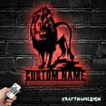 Craftnamesign Custom King Lion Metal Wall Art LED Light, Personalized ...