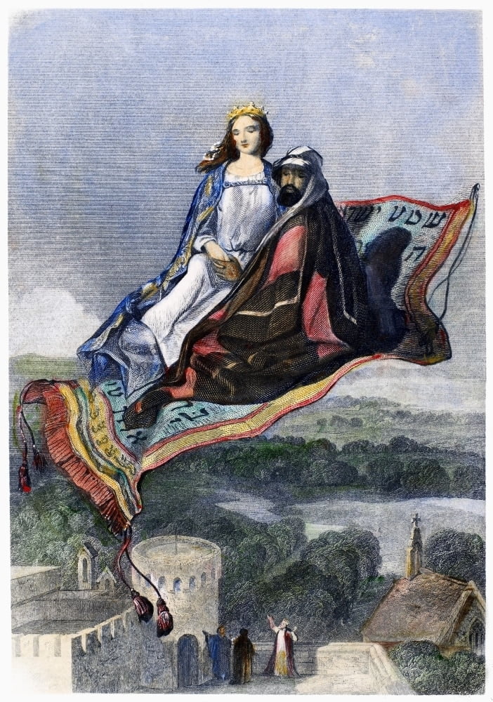 Arabian Nights: Carpet. /Nthe Magic Flying Carpet Of Solomon. Steel ...