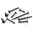 SHIYOU-100Pcs #10×2" Black Self Tapping Screws for Metal, 410 Black ...