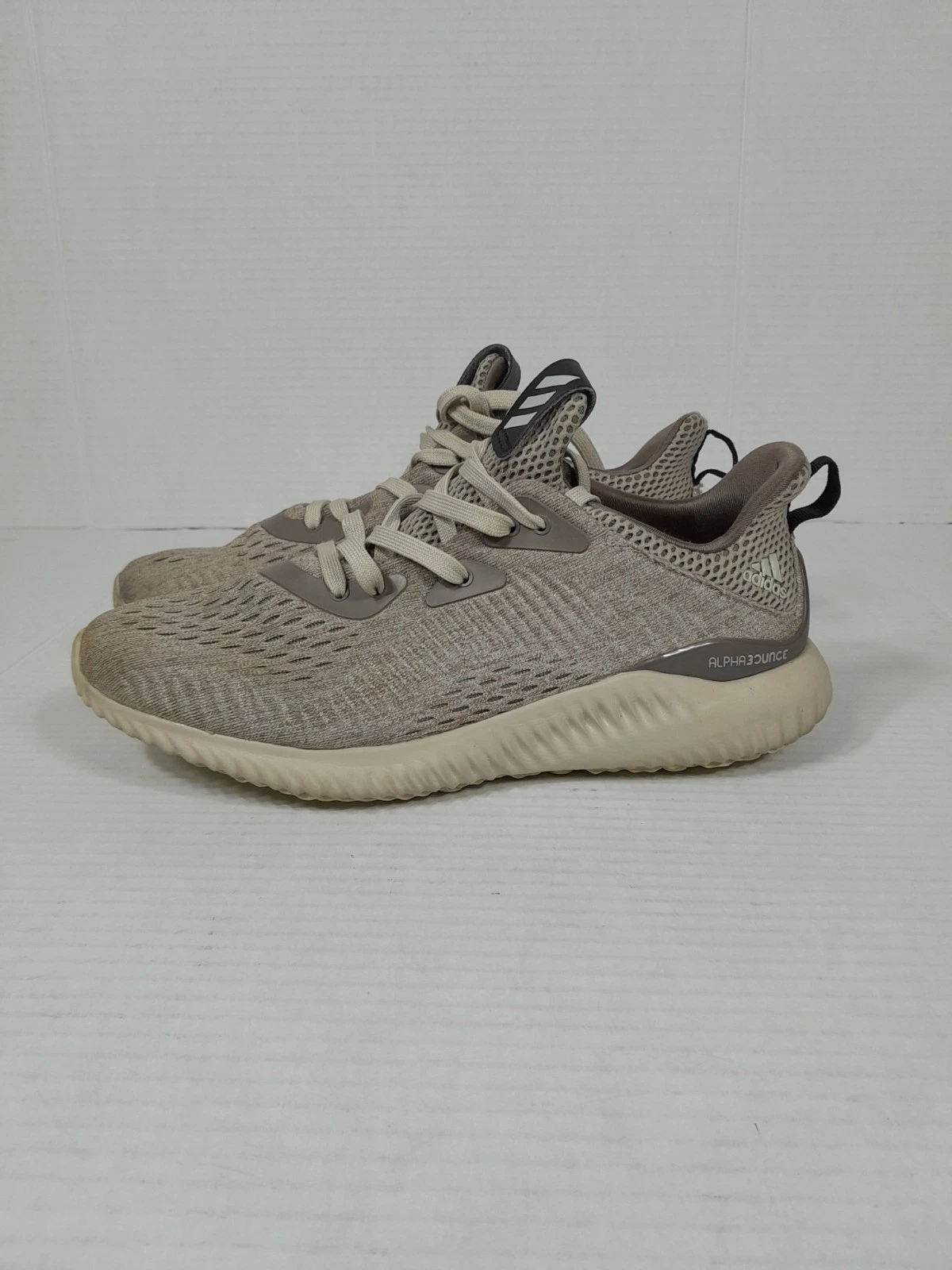 Adi - das Alphabounce Shoes Men's 6.5 Beige Running Athletic Walking ...