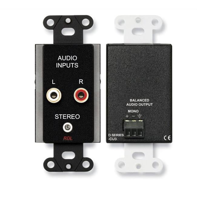Radio Design Labs RDL-DB-CIJ3 Consumer Input Jacks-Mono, Black ...