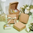 50Pcs Small Cardboard Boxes 3.7x3.7x1.4 Inch Brown Cardboard Present ...