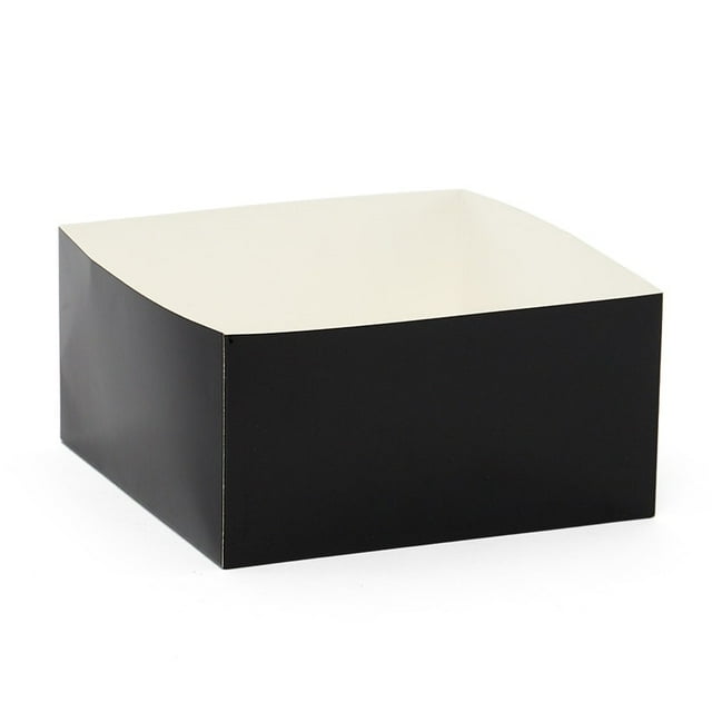 25ea - 6 X 6 X 3 Black Lux Gift Box Base-Pkg by Paper Mart - Walmart.com