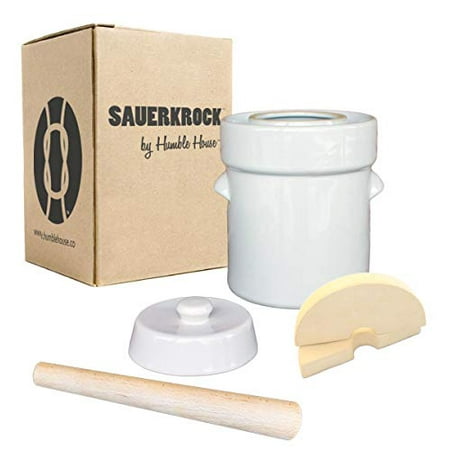 Humble House SAUERKROCK Fermentation Crock with Glazed Weights and ...